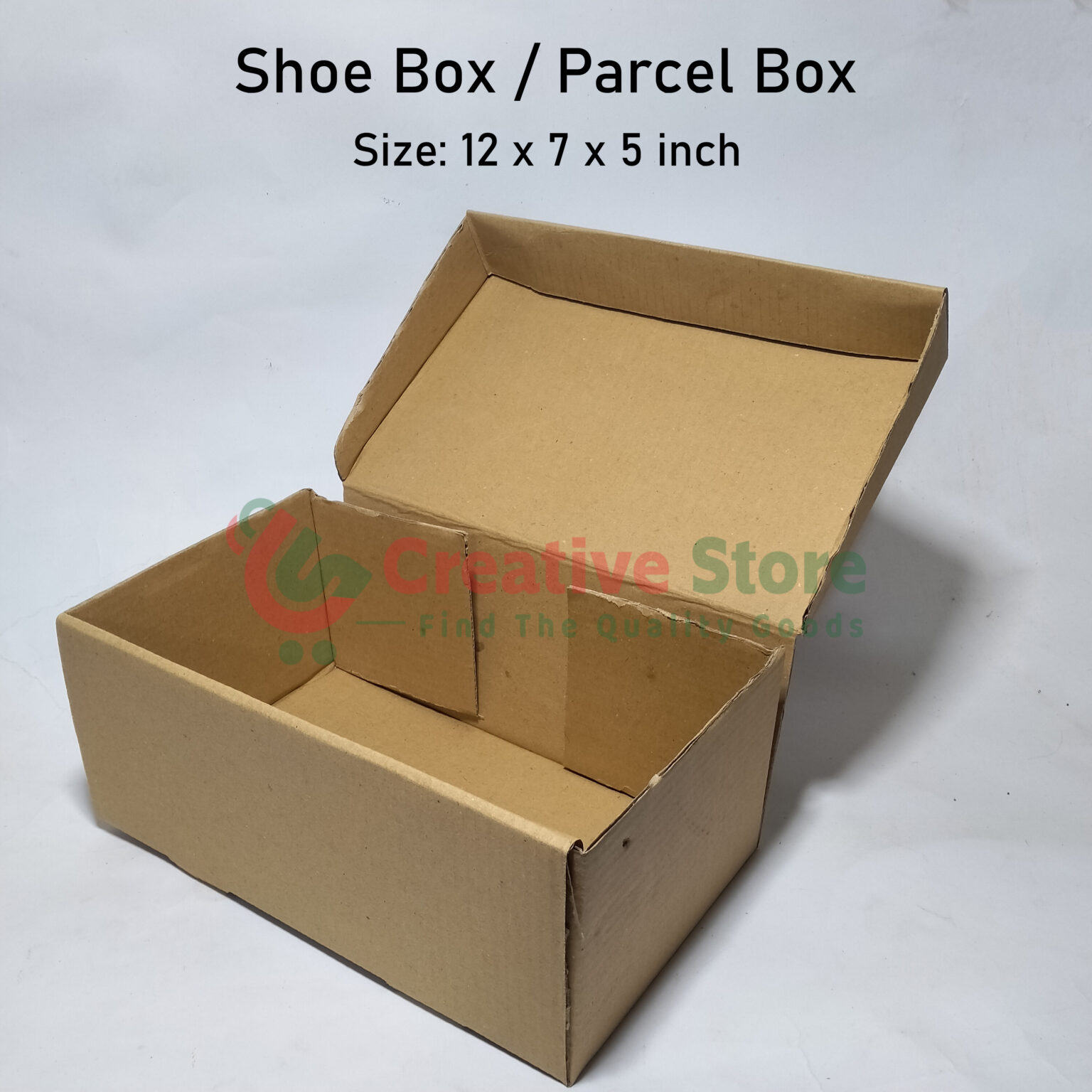 3Ply Regular Shoe Box/Parcel Box (12x7x5 inch) - Creative Store